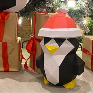 Papercraft, Christmas Penguin 3D Papercraft Print, CHRISTMAS SVG - Etsy