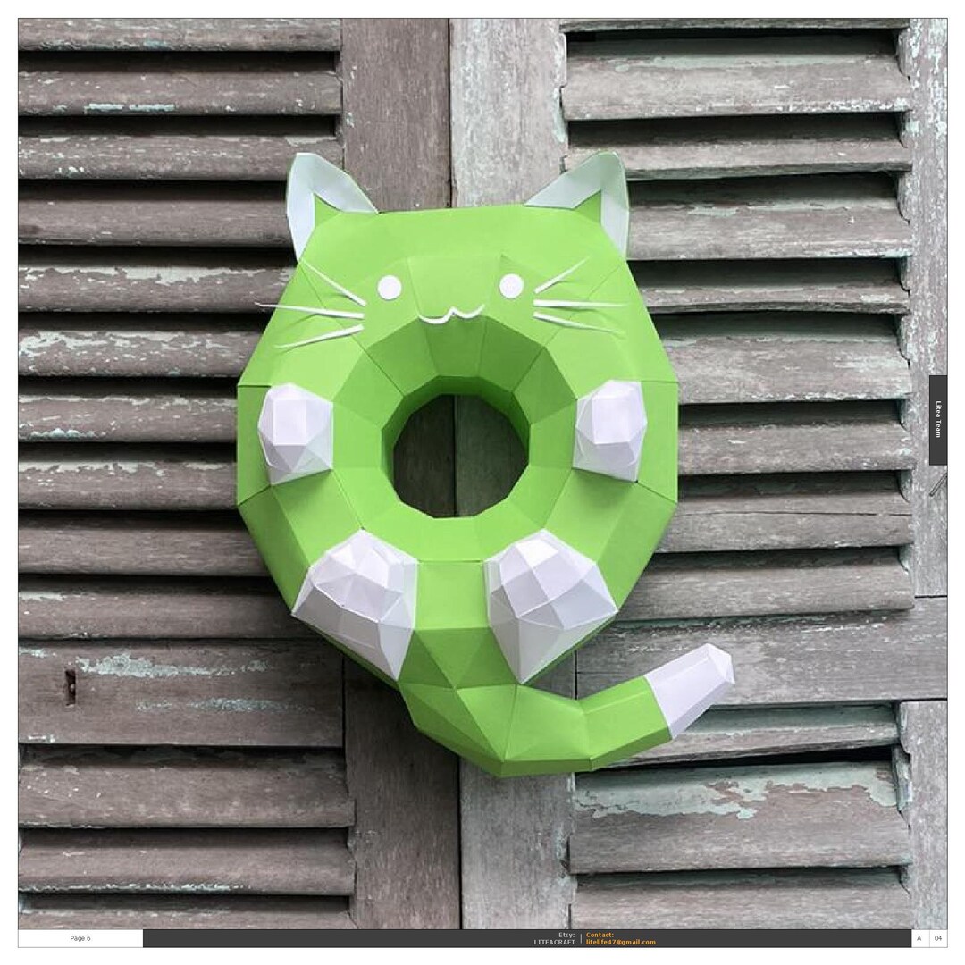 Feline, Papercraft Kitty, Meow, Diy Paper Kitten, Home Decoration ...