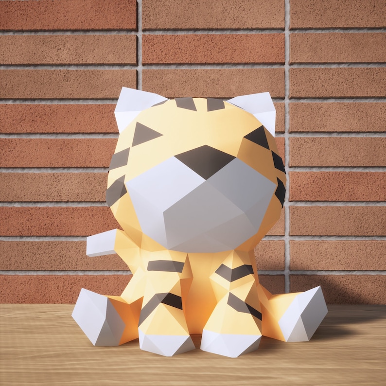 Tiger Papercraft, Tiger 3d Printed, Cute Tiger, DIY Craft, Origami ...