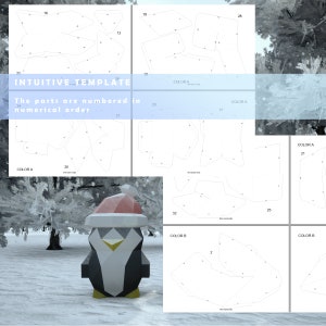 Papercraft, Christmas Penguin 3D Papercraft Print, CHRISTMAS SVG - Etsy