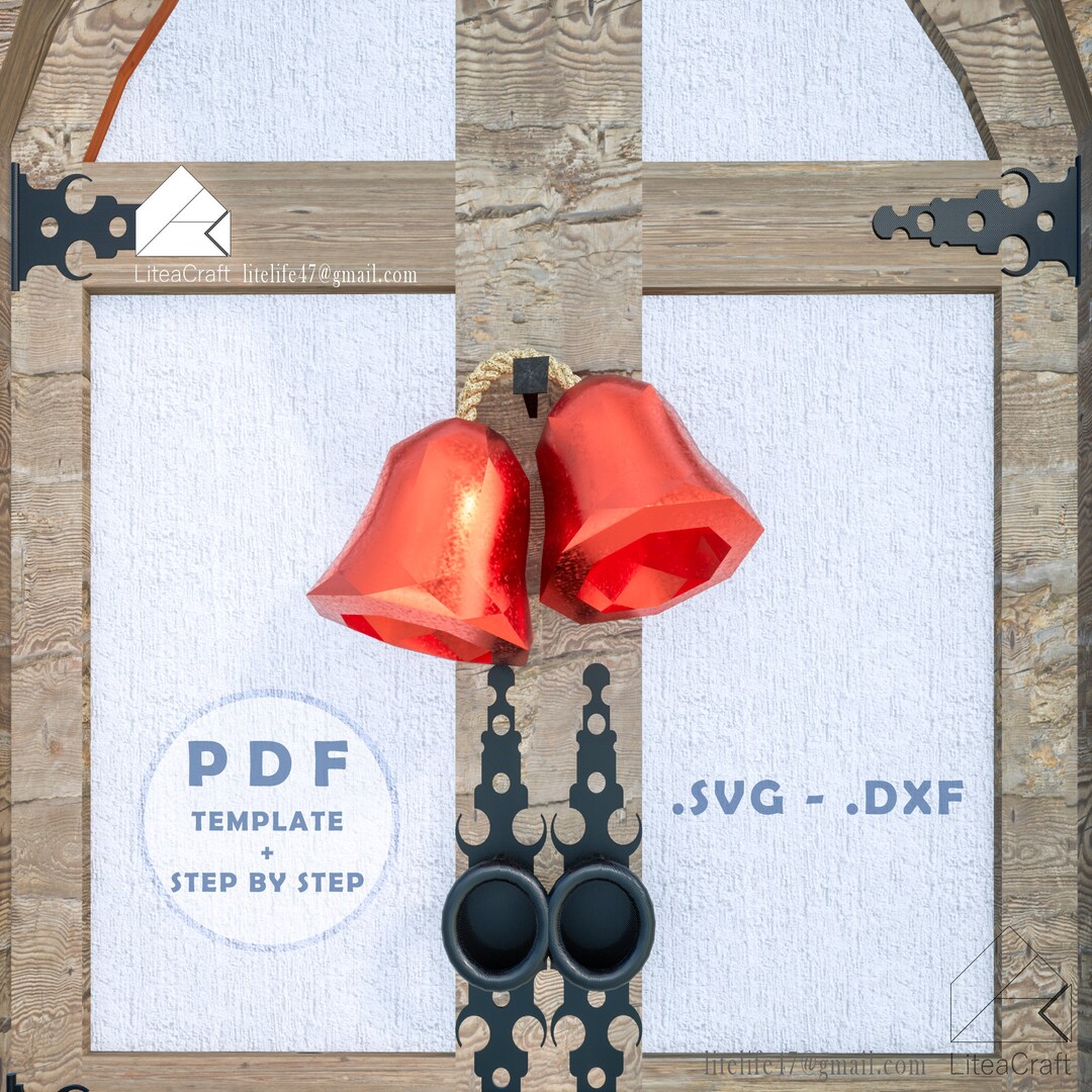 Christmas Ornament Bell, Bell Paper 3d, Christmas Papercraft Diy ...