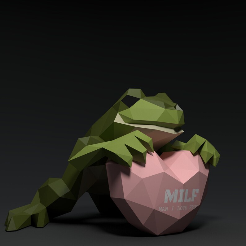Frog Papercraft Sculpture, Man I Love Frogs, Frog Origami, Frog Mode ...