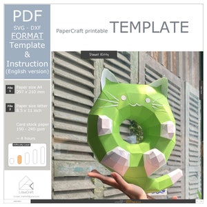 Feline, Papercraft Kitty, Meow, Diy Paper Kitten, Home Decoration ...