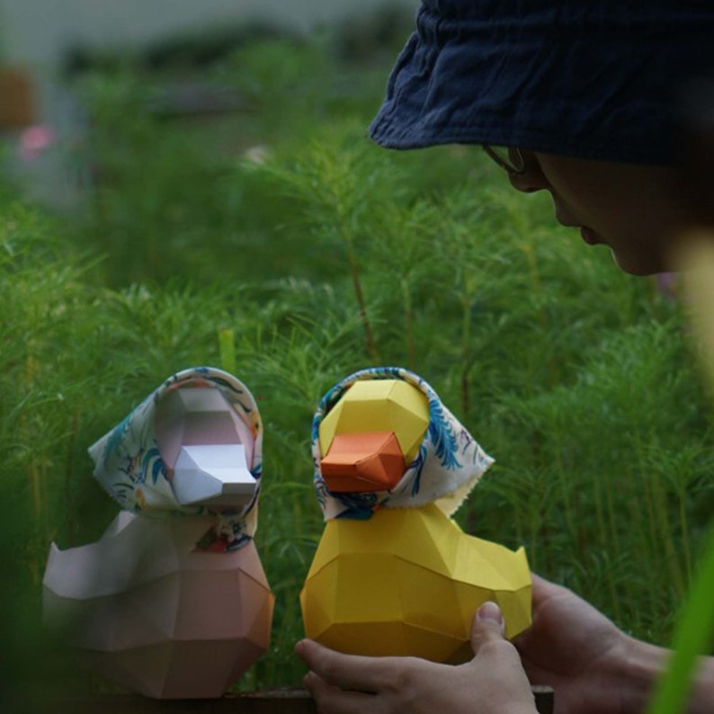 Little Duck, Papercraft Duck, Home Decor, Low Poly, Papercraft Template ...