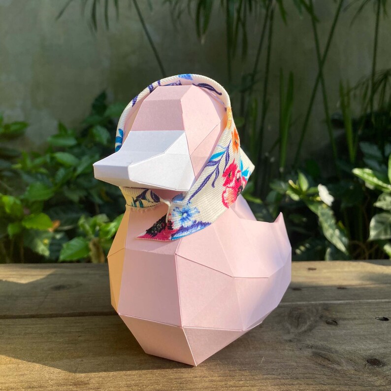 Little Duck, Papercraft Duck, Home Decor, Low Poly, Papercraft Template ...