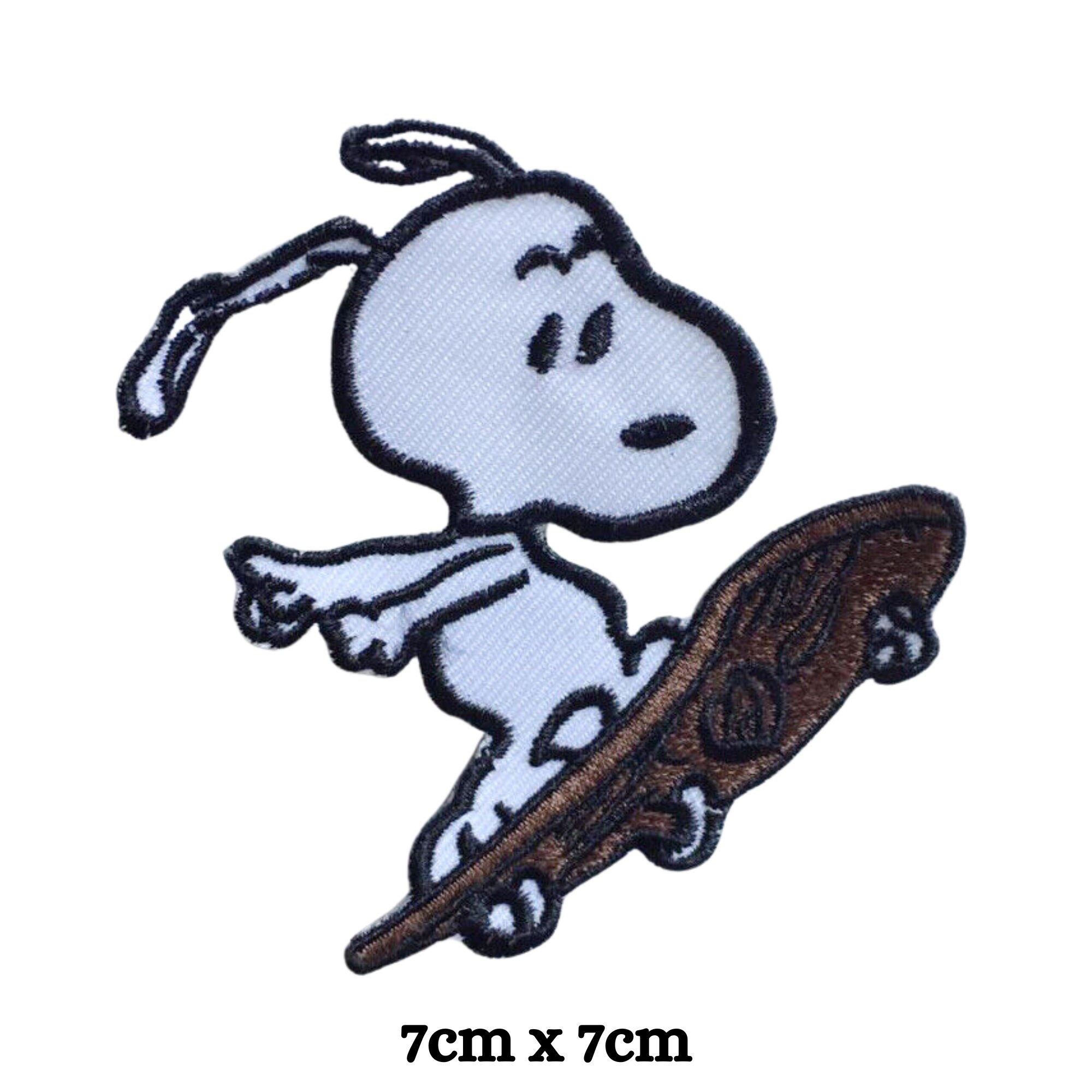 Snoopy Dog Skate Boarding Animated Cartoon Art Badge Iron or Sew on ...
