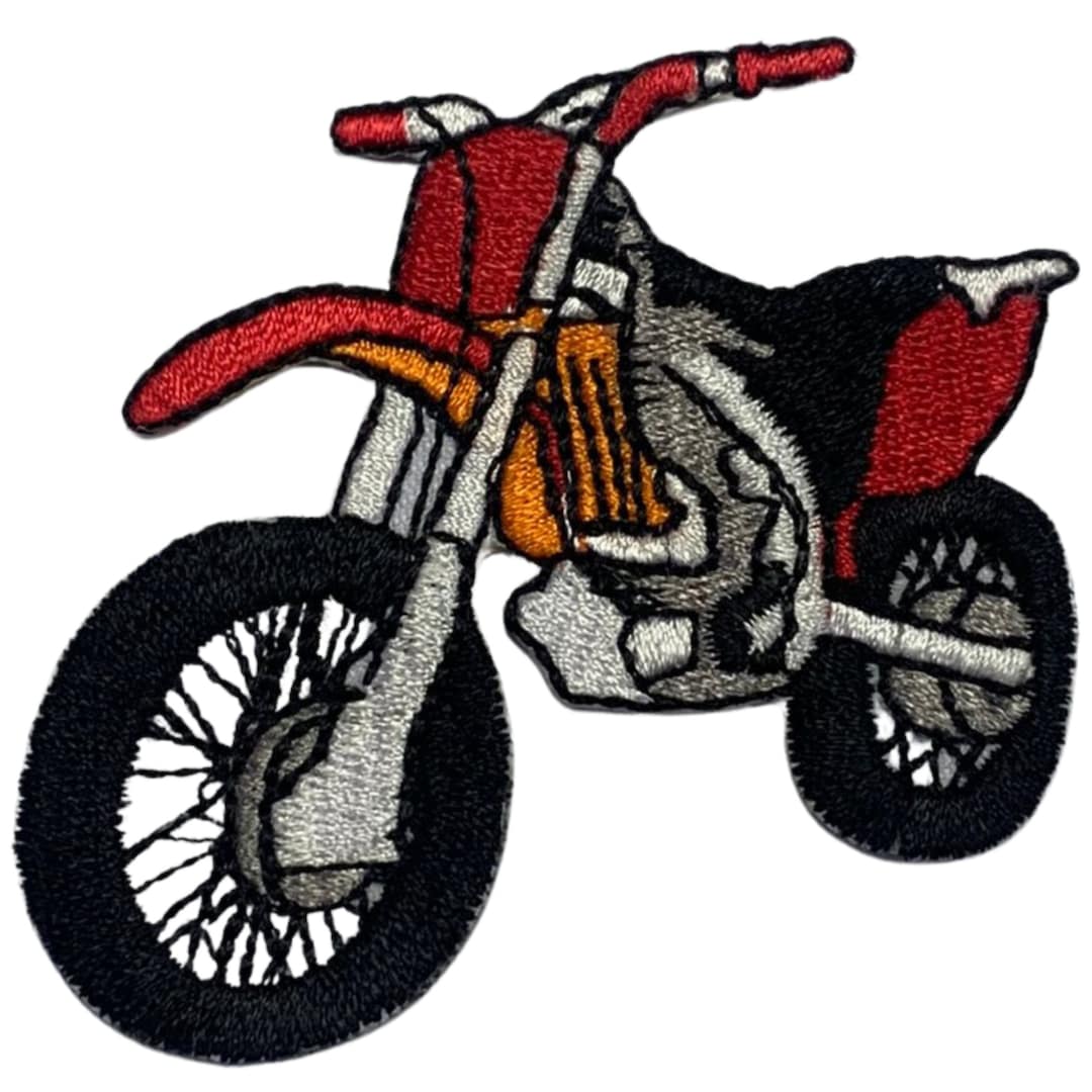 Dirt Bike Motorcross Racing off Road Red Iron on Sew on Handmade ...