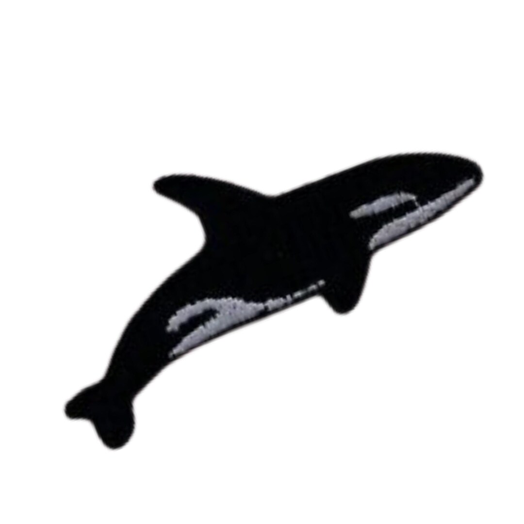 Orca Black Killer Whale Badges Iron on Sew on Applique Clothing Jacket ...