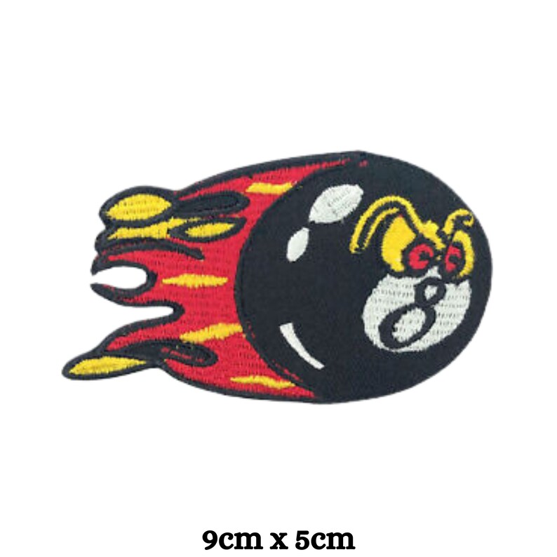 Ball on Fire Sport Badge Clothing Shirt Iron/sew on Embroidered Patch ...