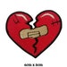 Broken Heart Fixed Repair Love Heartbroken Art Clothing Badge Iron on ...