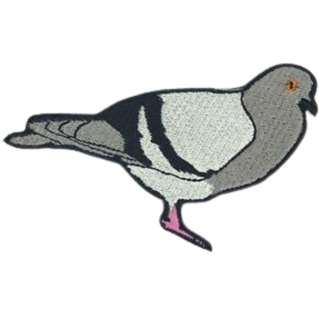 Pigeon Embroidered Patch - Cute Bird Iron/sew-on Applique - Etsy