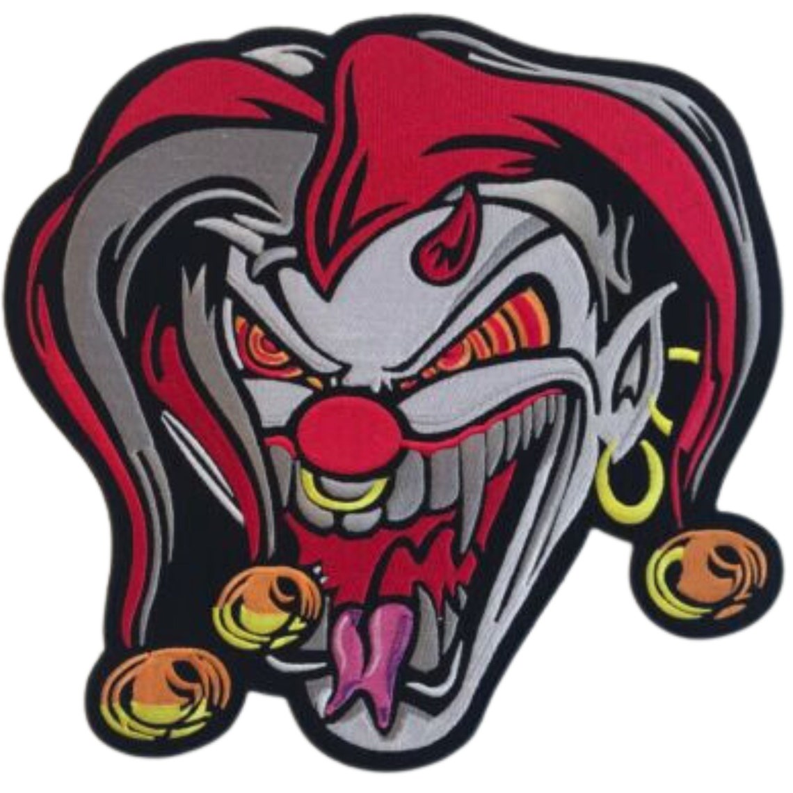Jester Joker Skull Large Biker Jacket Back Sew on Embroidered Patch - Etsy