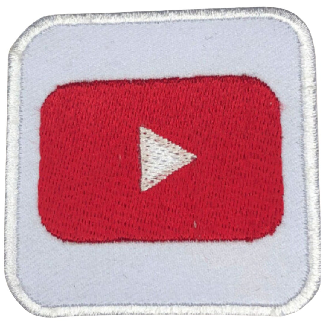 Play Button Music Video Badge Clothing Shirt Iron/sew on Embroidered ...