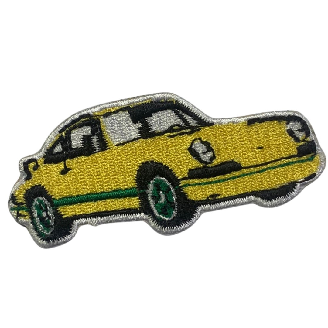 Yellow Sports Car Racing Iron on Patch Embroidered Sew on Applique ...