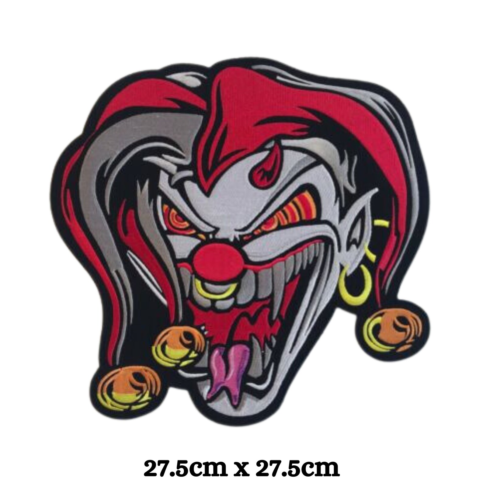 Jester Joker Skull Large Biker Jacket Back Sew on Embroidered Patch - Etsy