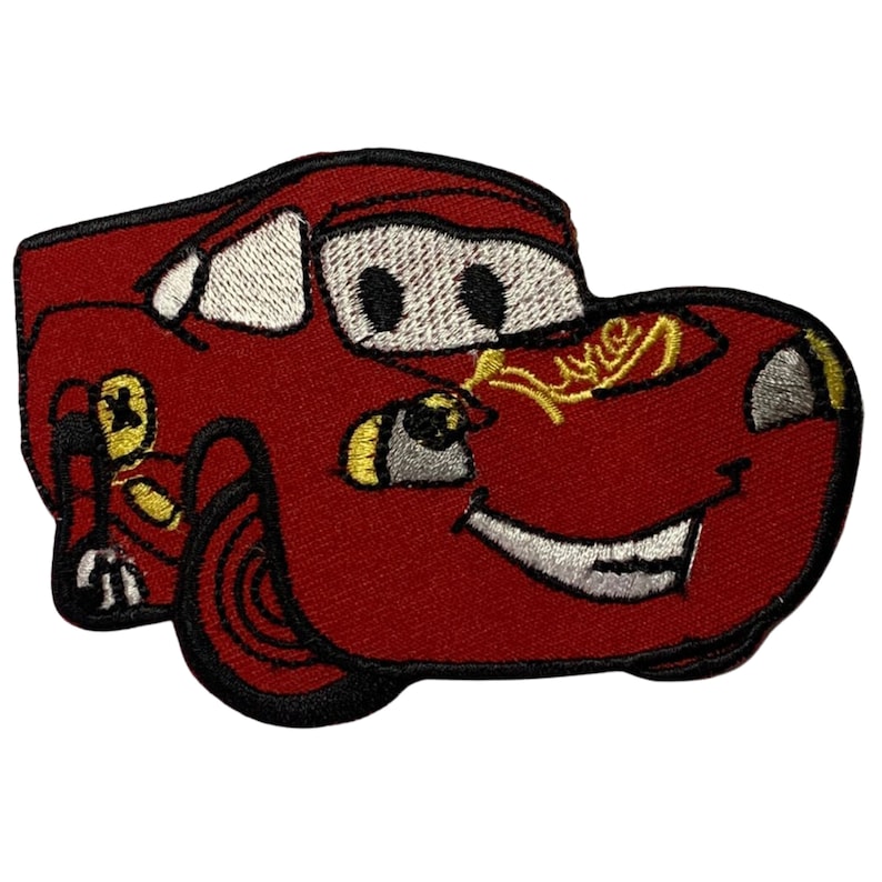 Lightning Mcqueen Cartoon Character Iron Sew on Handmade Embroidered ...