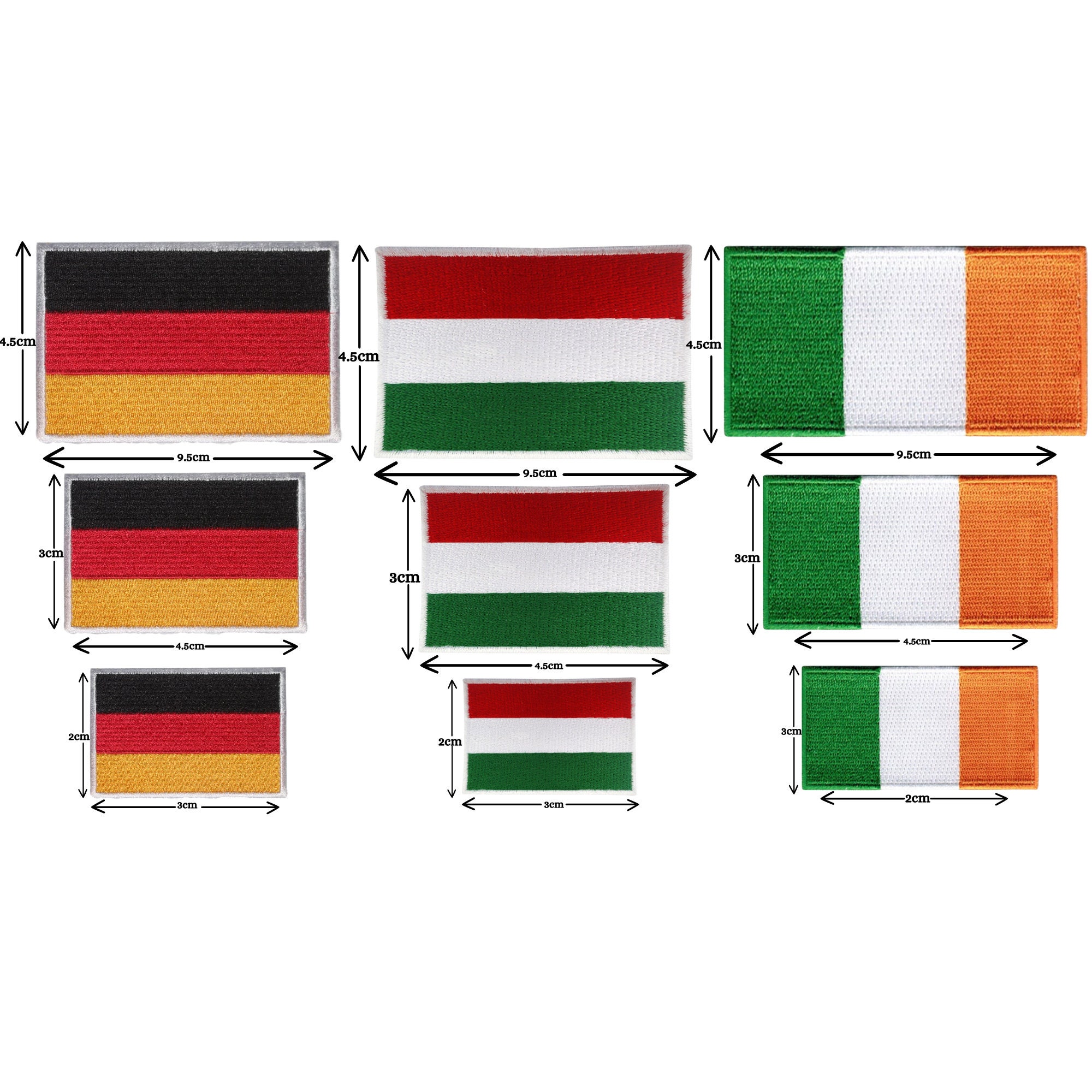 National Country Different Sizes Iron on Patch Embroidered Sew on ...