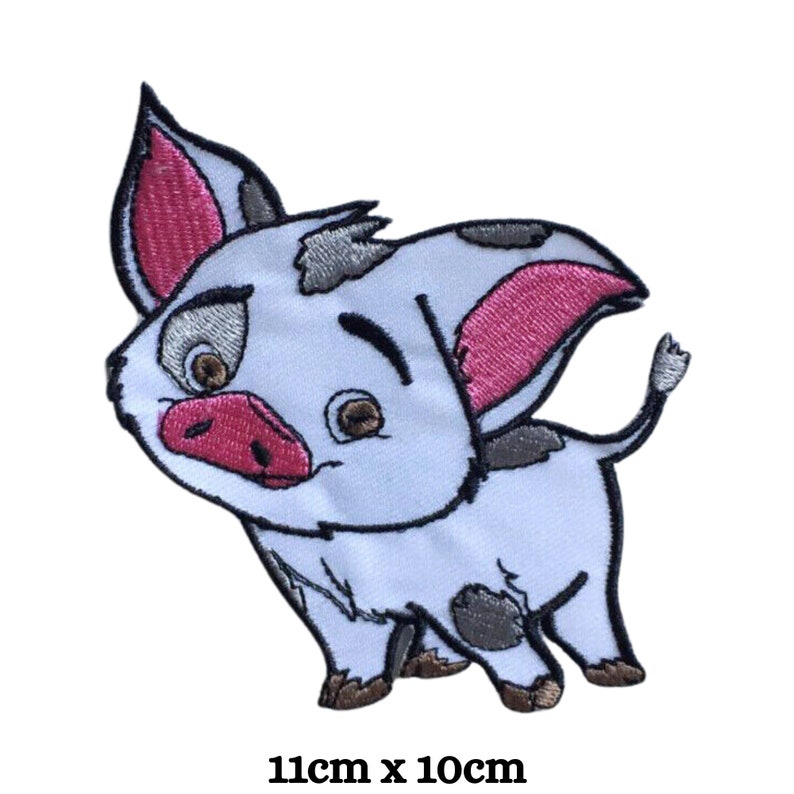 Moana Pua Pig Embroidered Patch, Iron-on Applique - Etsy