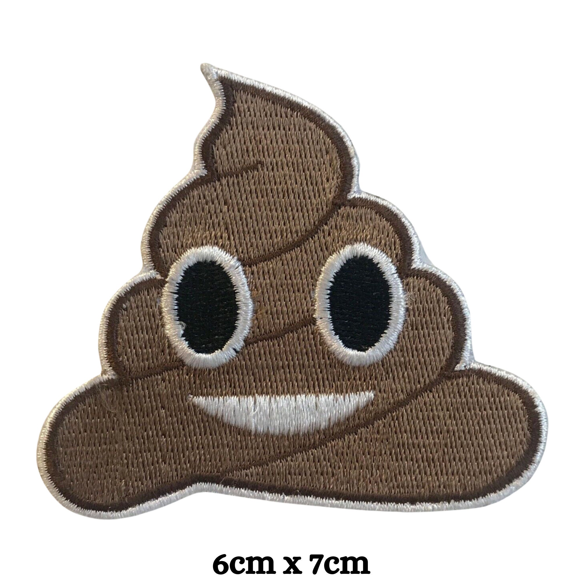 Poop Emoji Funny Iron on Patch Embroidered Sew on Applique Badges - Etsy