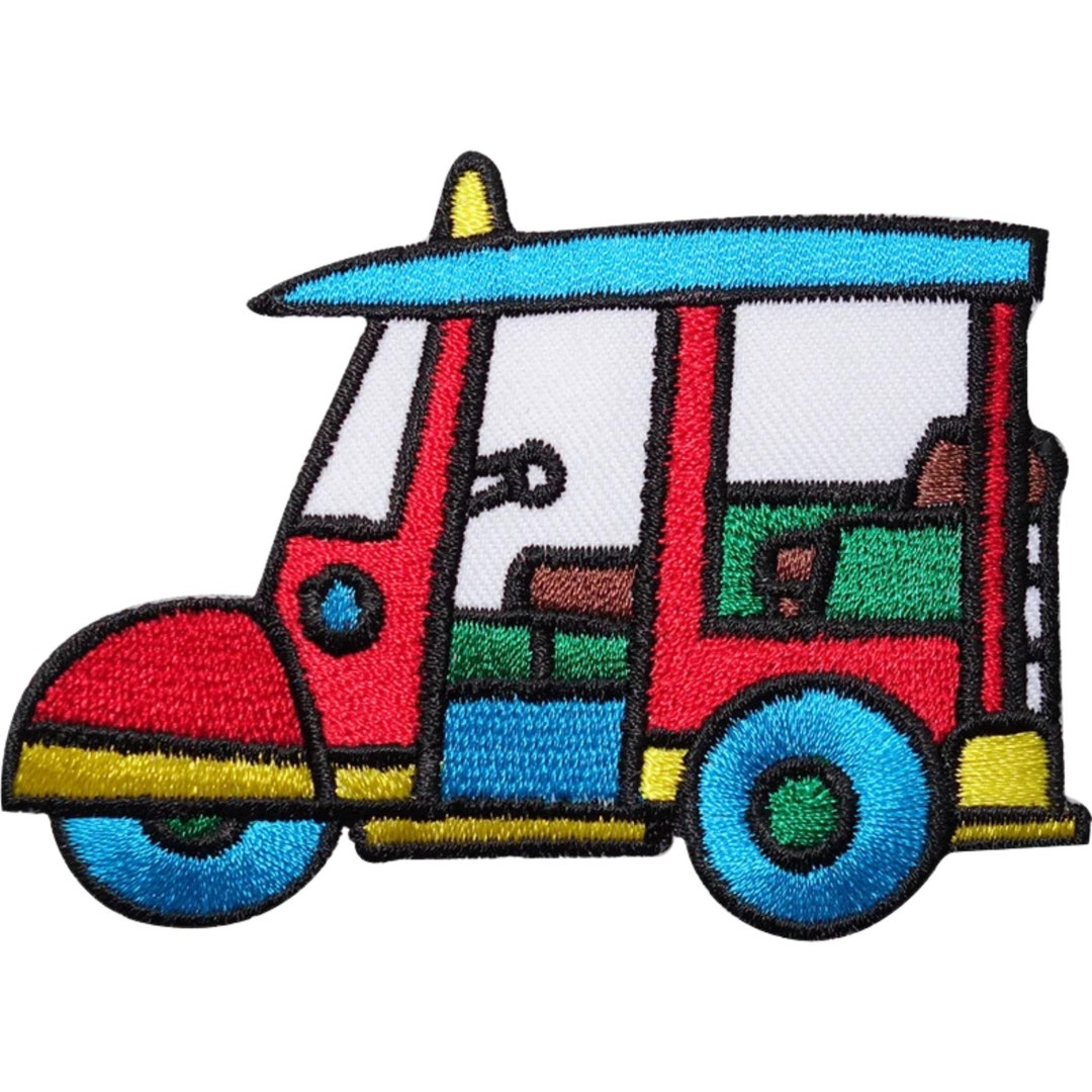 Tuk Tuk Embroidered Iron / Sew on Patch Thailand Thai Souvenir T Shirt ...