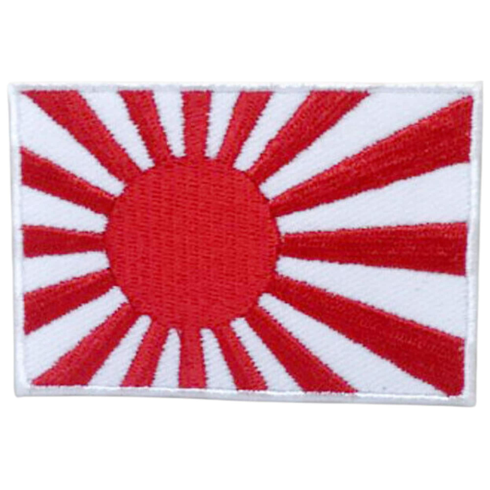 Japanese Rising Sun Flag Badges Iron on Sew on Applique Embroidered ...