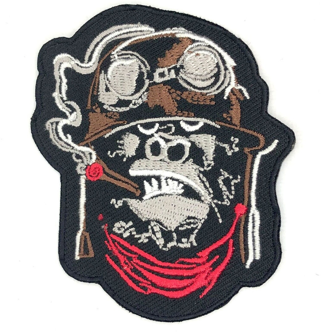 Pilot Fighter Monkey Badge Iron on Sew on Embroidered Patch for ...