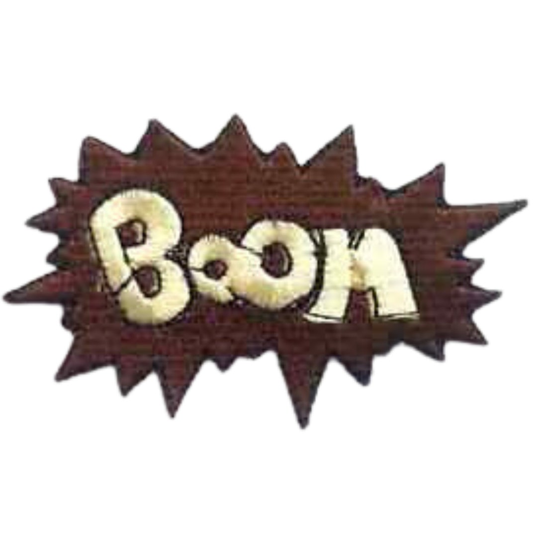 Boom Patch Embroidered Iron on Sew on Patch Badge for Clothes Etc - Etsy