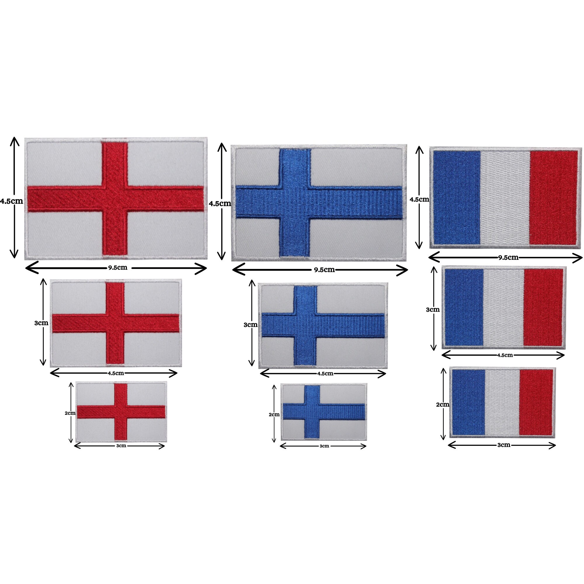 National Country Different Sizes Iron on Patch Embroidered Sew on ...