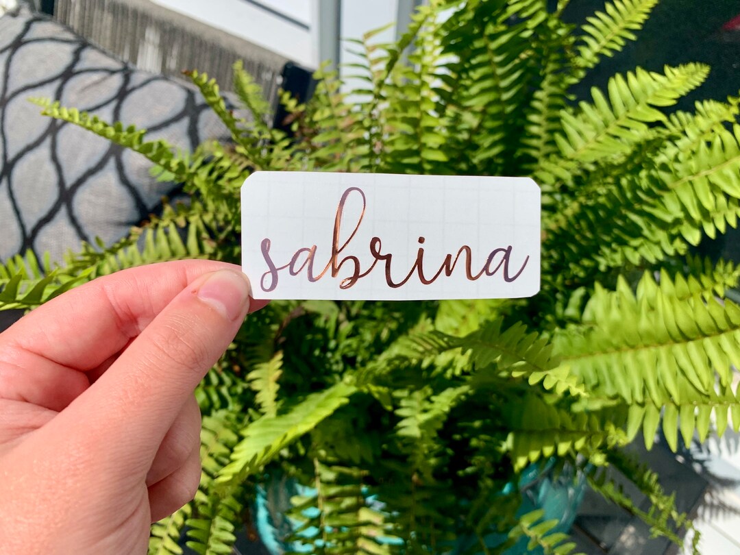 Name Decal Personalized Custom Vinyl DIY Cursive Budget Binder Phone ...