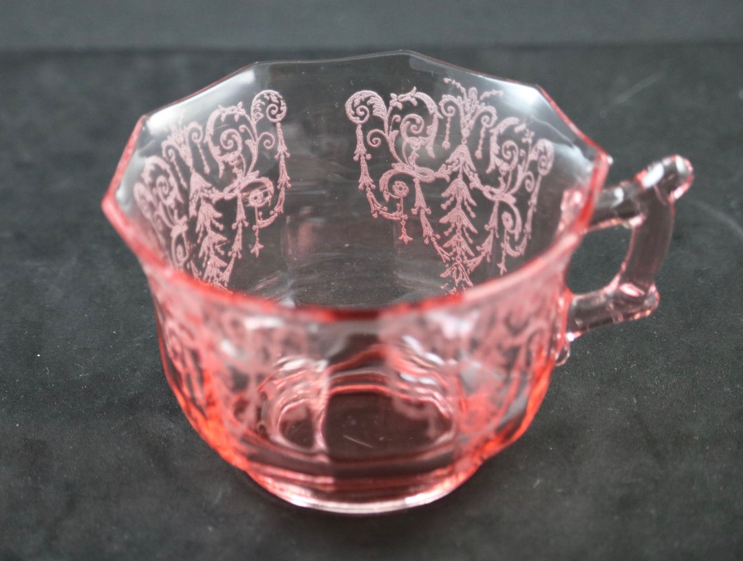 Cambridge, Cleo Etch, Peachblo Pink, Decagon, Cup, Made 1921-45 - Etsy