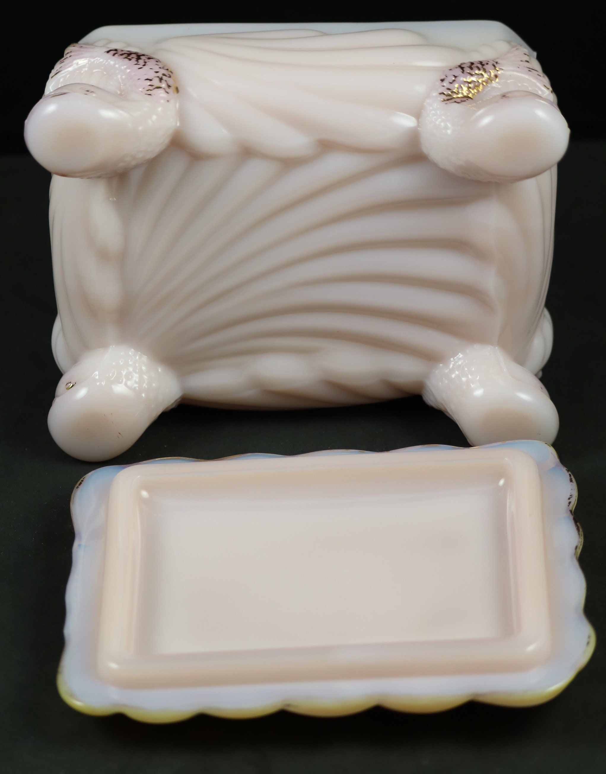 Cambridge, Crown Tuscan, Shell, Cigarette or Trinket Box With Cover ...