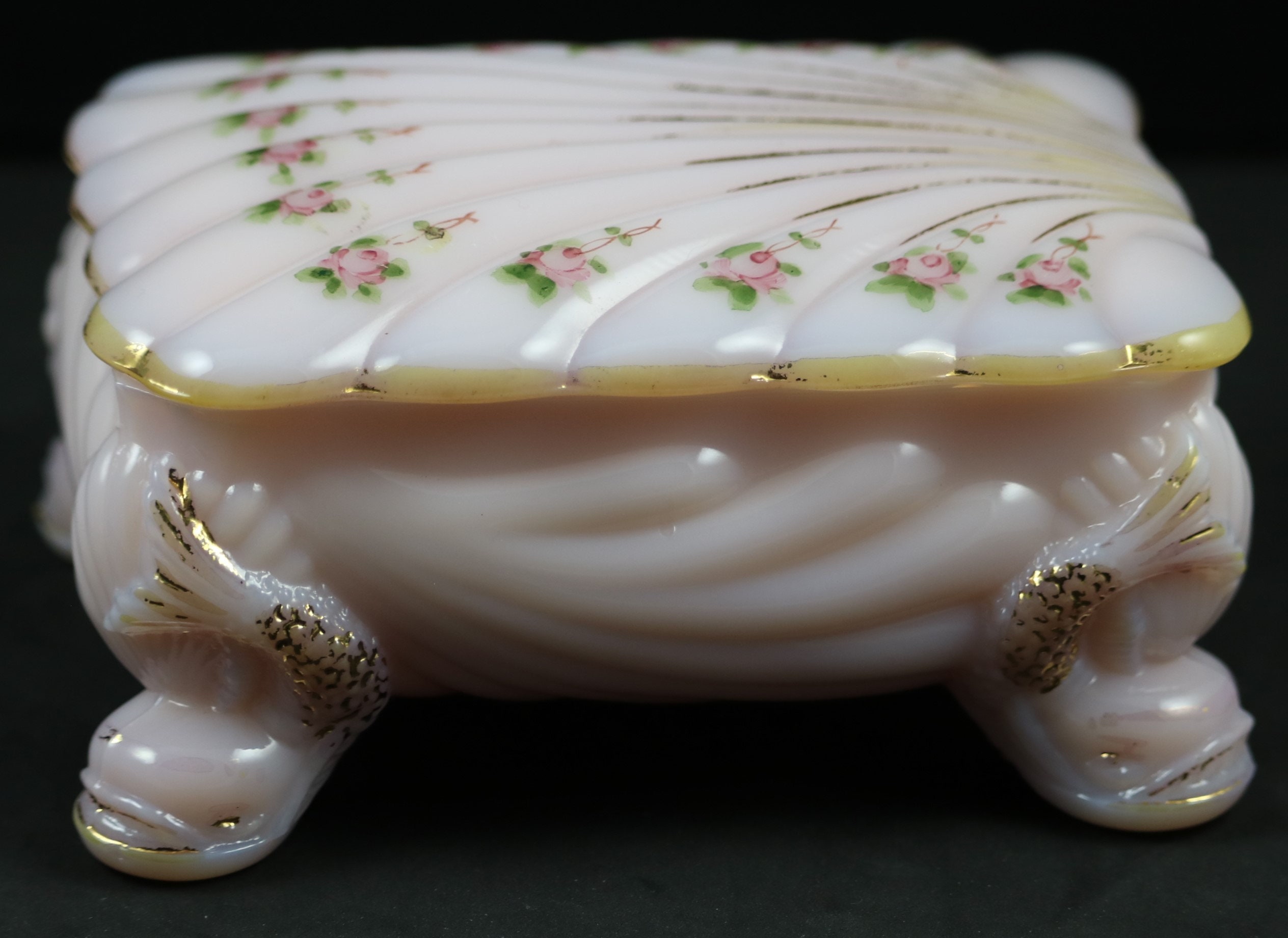 Cambridge, Crown Tuscan, Shell, Cigarette or Trinket Box With Cover ...