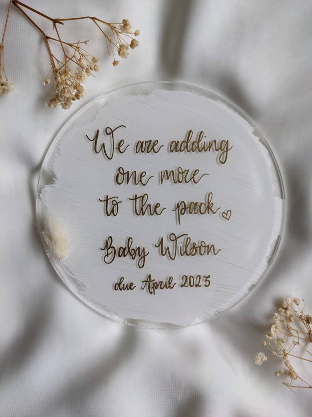 Baby Announcement Sign Pregnancy Reveal Gender Reveal Baby Name Reveal ...