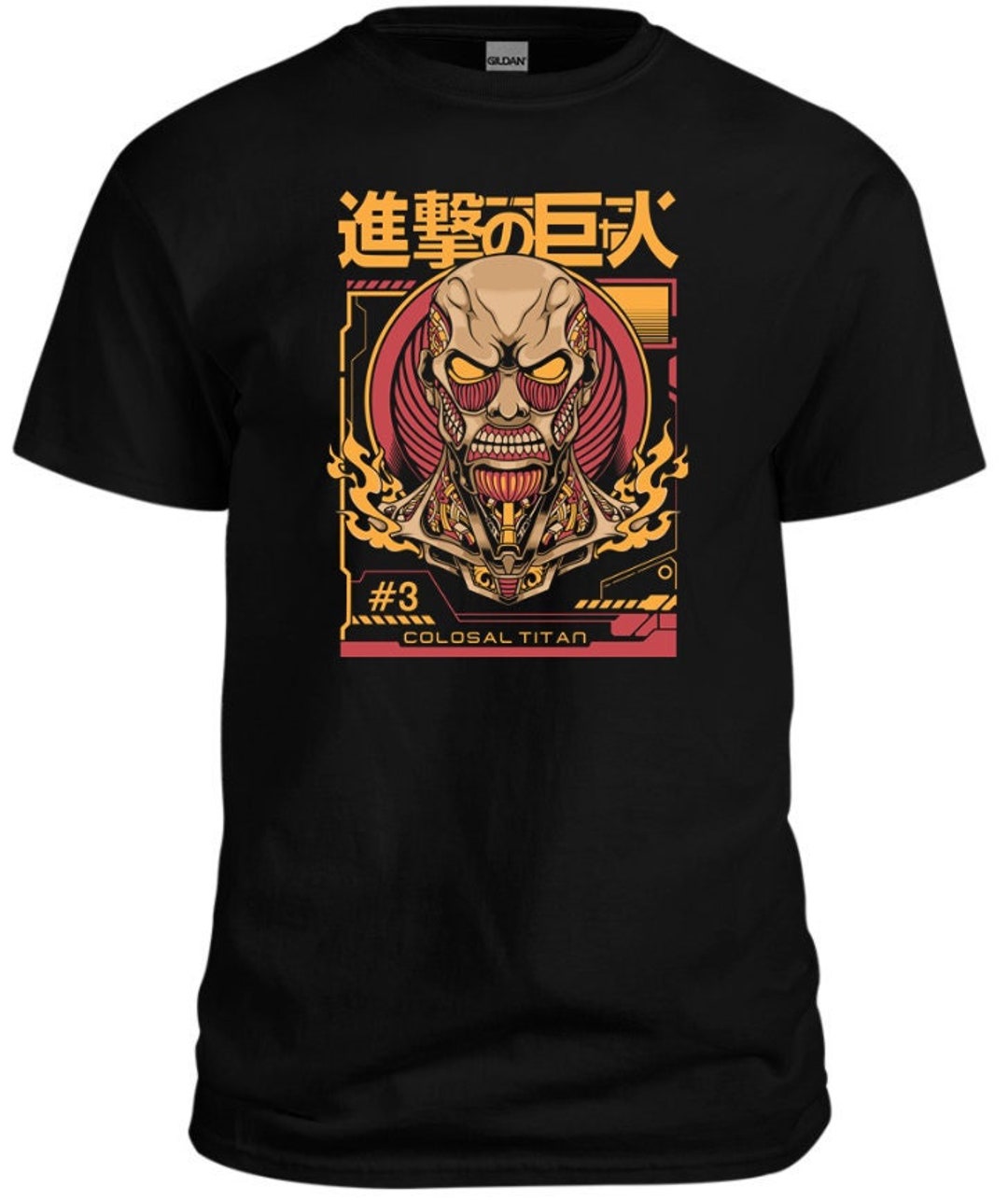 Attack on Titan, Aot, Graphic Tee, Anime Tee, Titan Colossal - Etsy