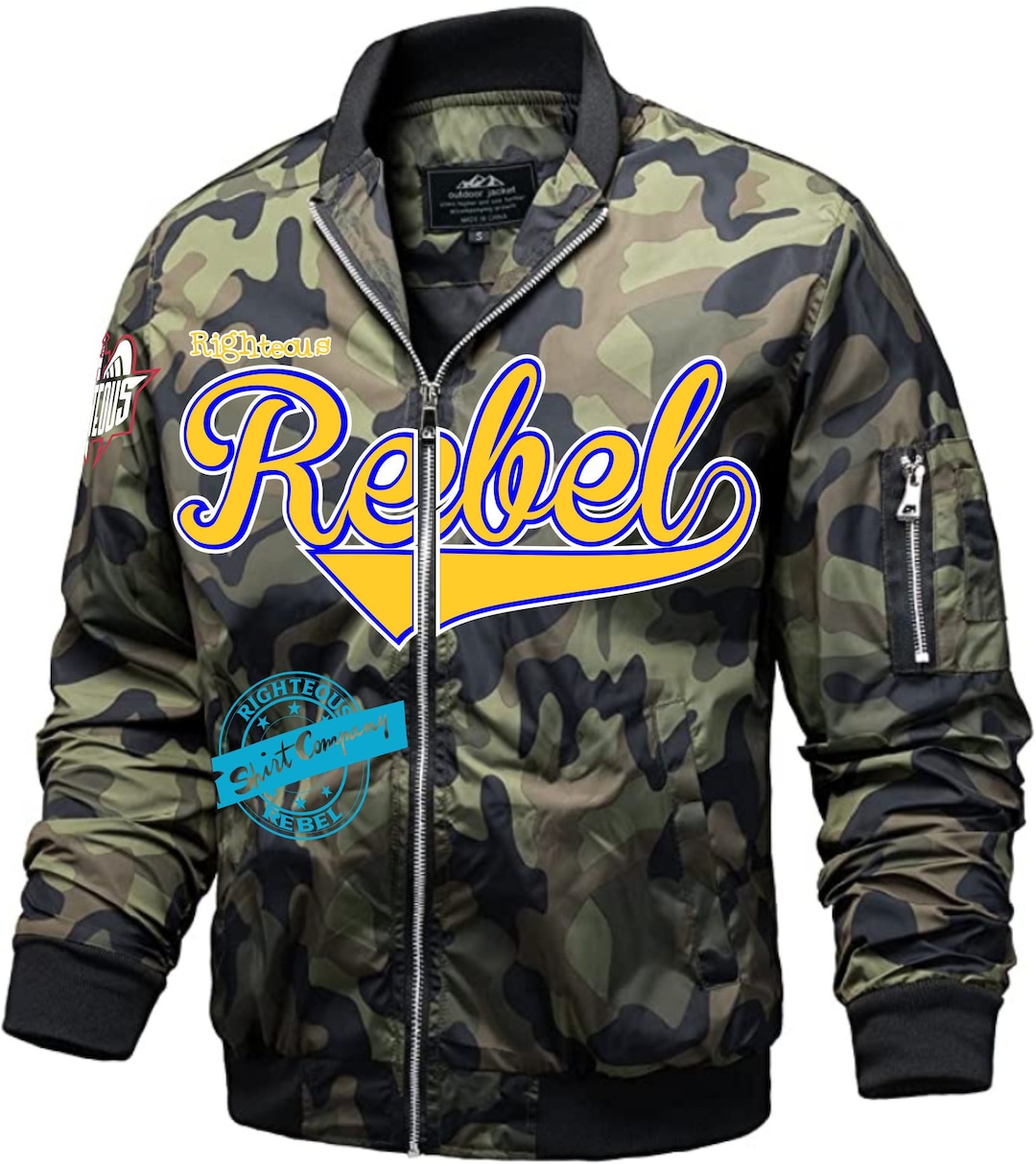 Righteous Rebel Camo Jacket, Bomber Jacket, Light Jacket, Track Jacket ...