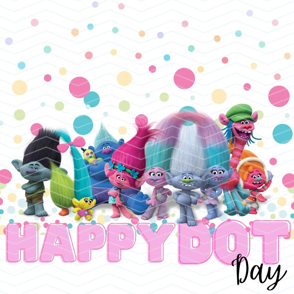 Happy Dot Day Trolls PNG. - Etsy