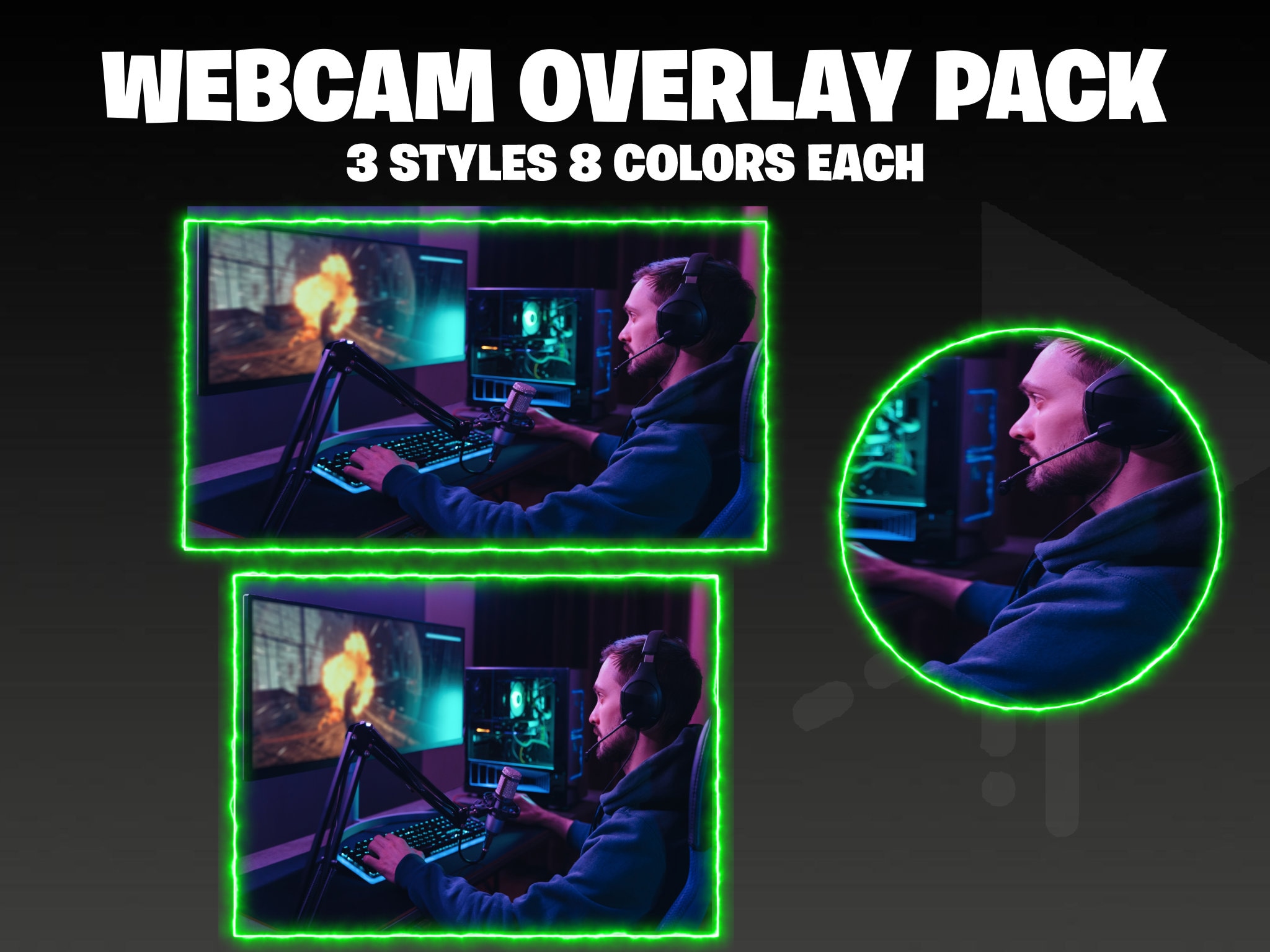 24 Animated Webcam Overlay Stream Pack - Etsy