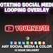Custom Animated Neon Rotating Social Media Overlay Lower Third for Twitter Twitch Tiktok Discord ...