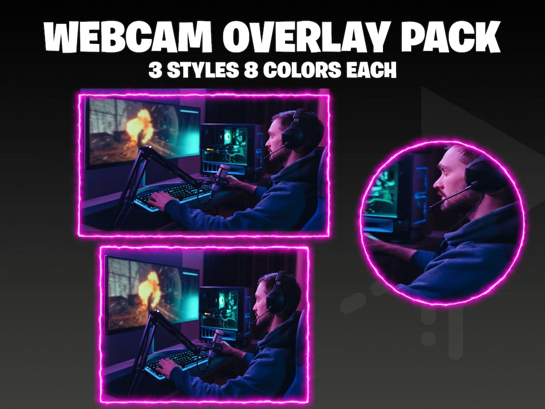 24 Animated Webcam Overlay Stream Pack - Etsy