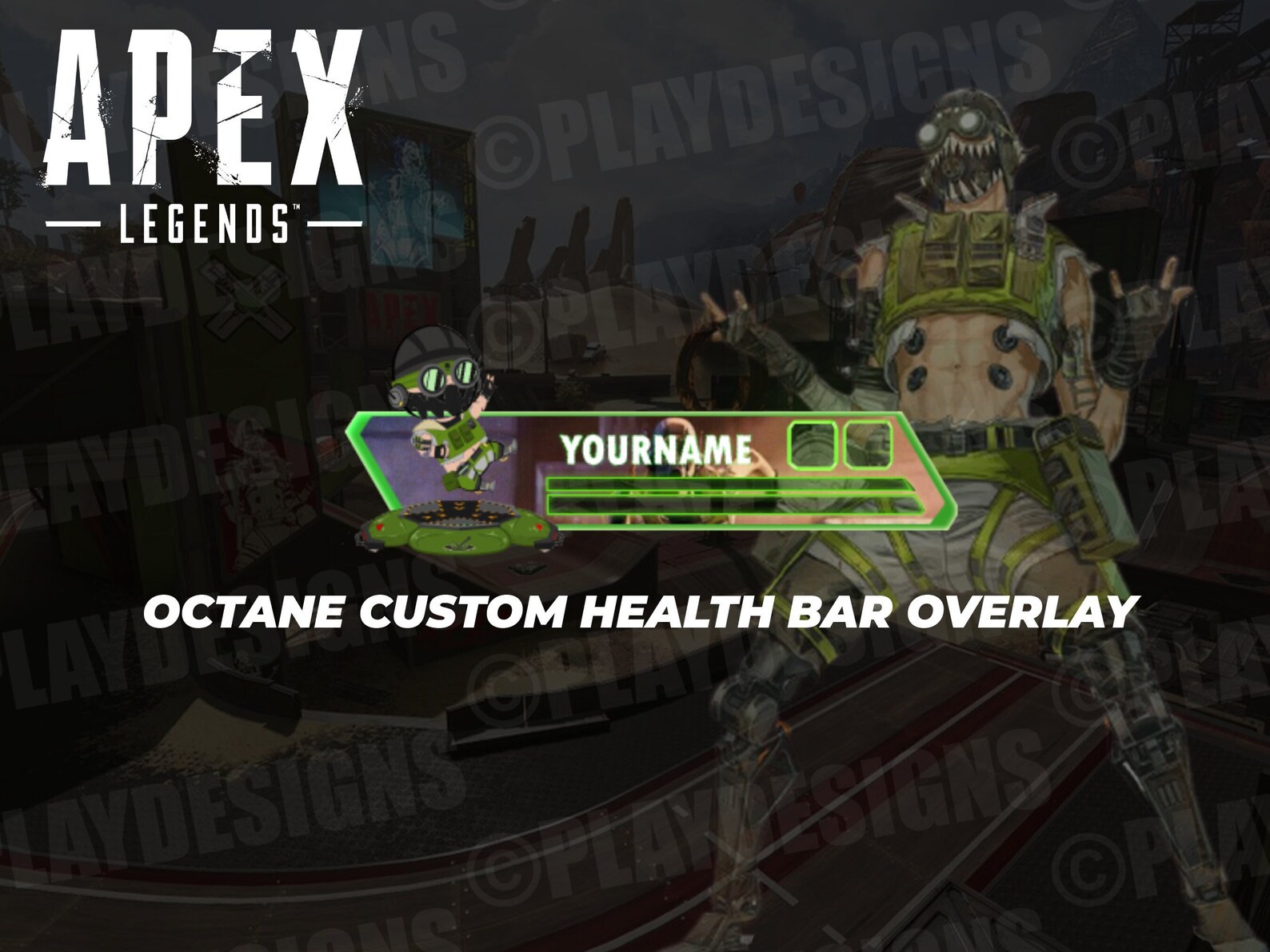 Custom Octane Apex Legends Health Bar Overlay Animated for - Etsy Canada