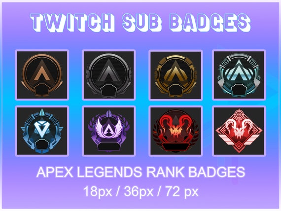 Apex Legends Rank Badges Twitch Sub Badges | Etsy