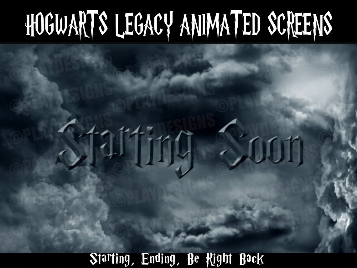 Hogwarts Legacy ANIMATED Screen Overlays for Twitch, Youtube, Facebook ...
