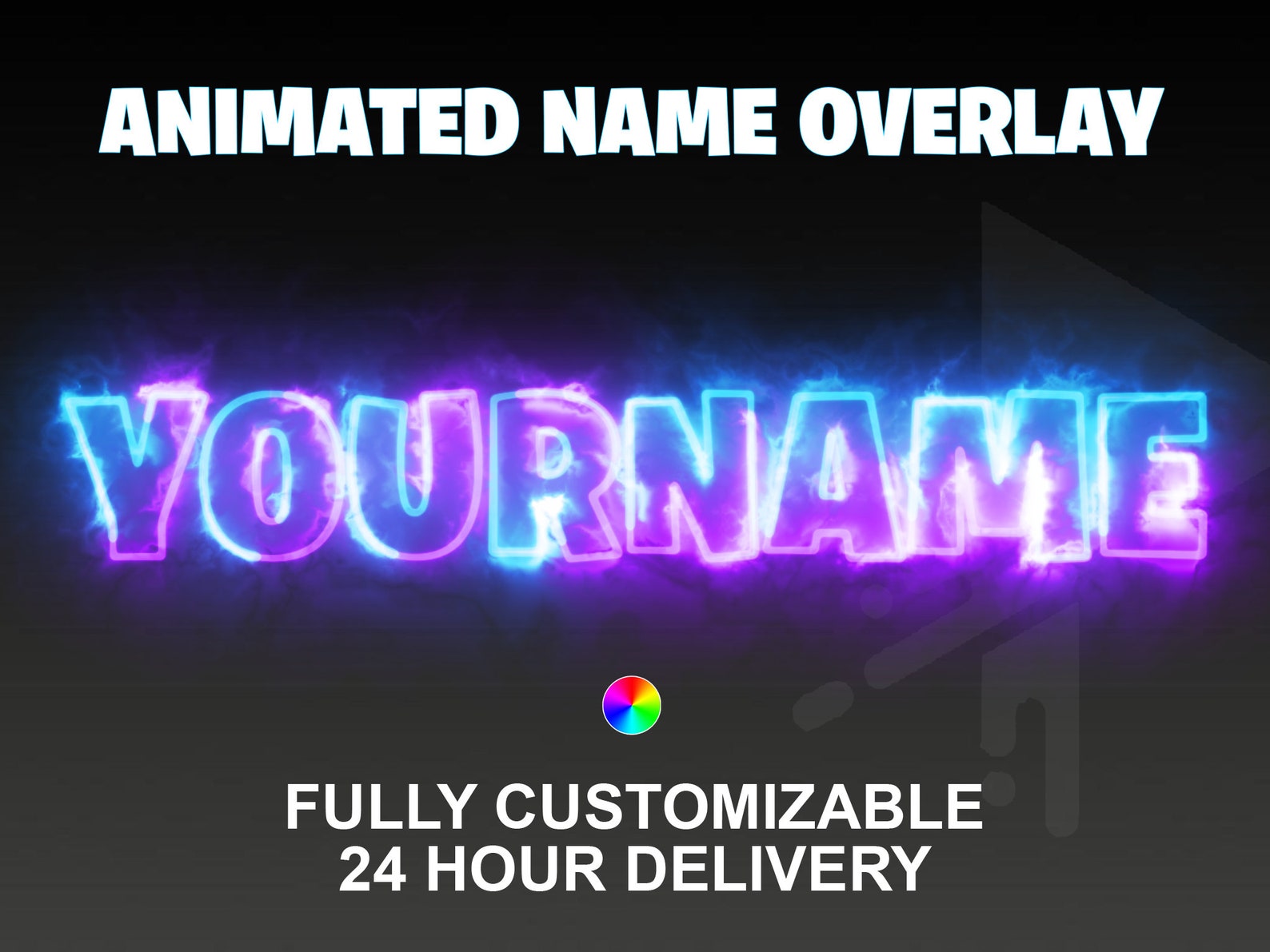 Custom Animated Name Overlay OBS Streamlabs Twitch - Etsy