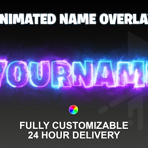Custom Animated Name Overlay OBS Streamlabs Twitch - Etsy