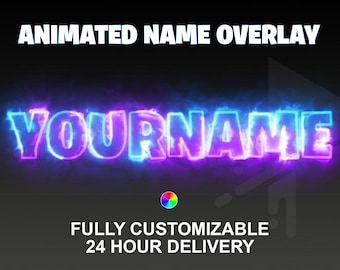 Custom Animated Name Overlay for Twitch Kick Streaming OBS WEBM Streamlabs Twitch Kick Stream ...