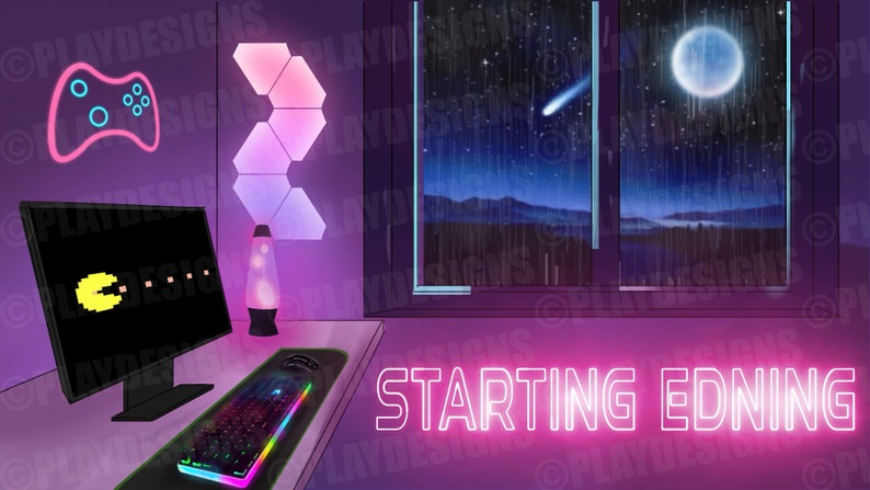 ANIMATED Gaming Room Screen Overlays for Twitch Youtube - Etsy