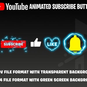 Animated Youtube Subscribe Button for Youtube Channel - Etsy