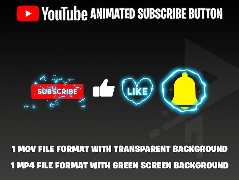 Animated Youtube Subscribe Button for Youtube Channel - Etsy