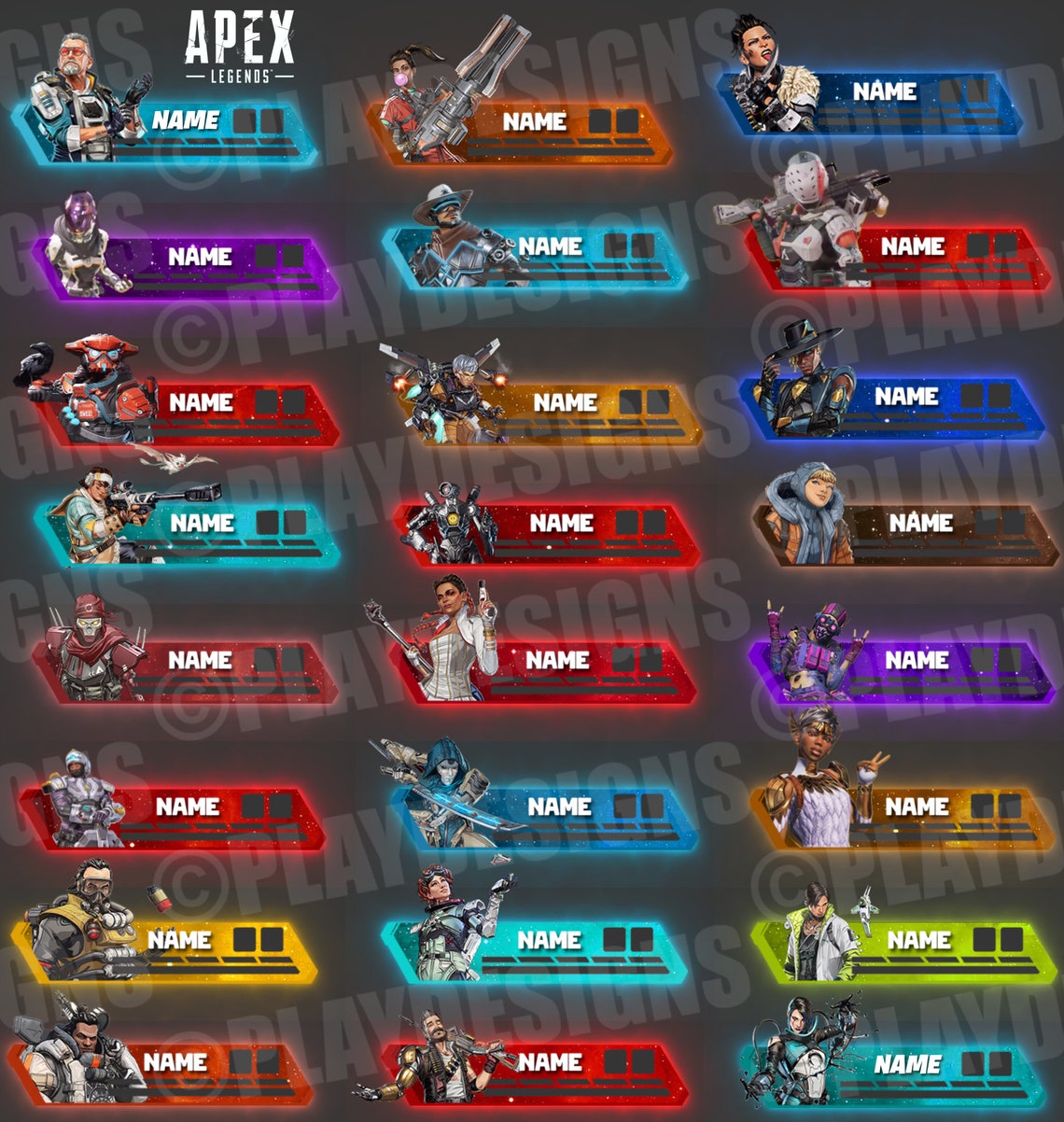 Custom Apex Legends Health Bar Overlays for Streaming Youtube - Etsy UK