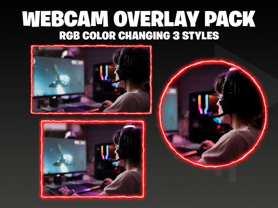 RGB Color Changing Animated Webcam Overlay Stream Pack - Etsy